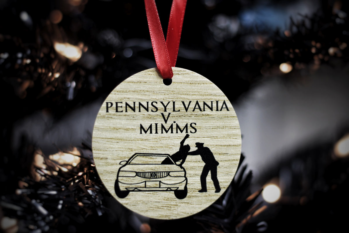 Poorly Made Police Memes Pennsylvania v. Mimms Christmas Ornament ...